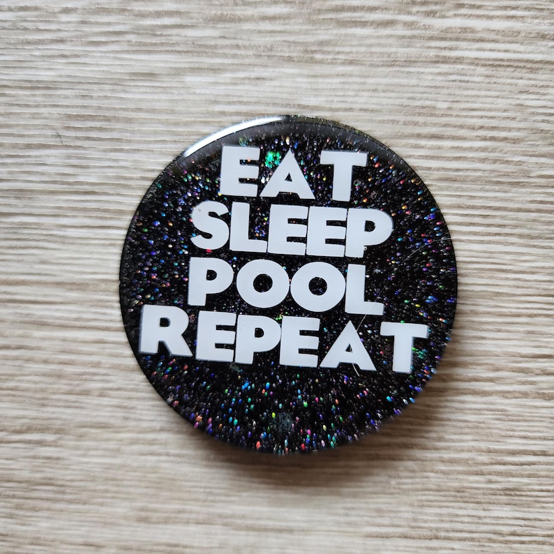 Pool Billiards Pocket Marker, 2 Inch, Eat Sleep Pool Repeat / Eight ...