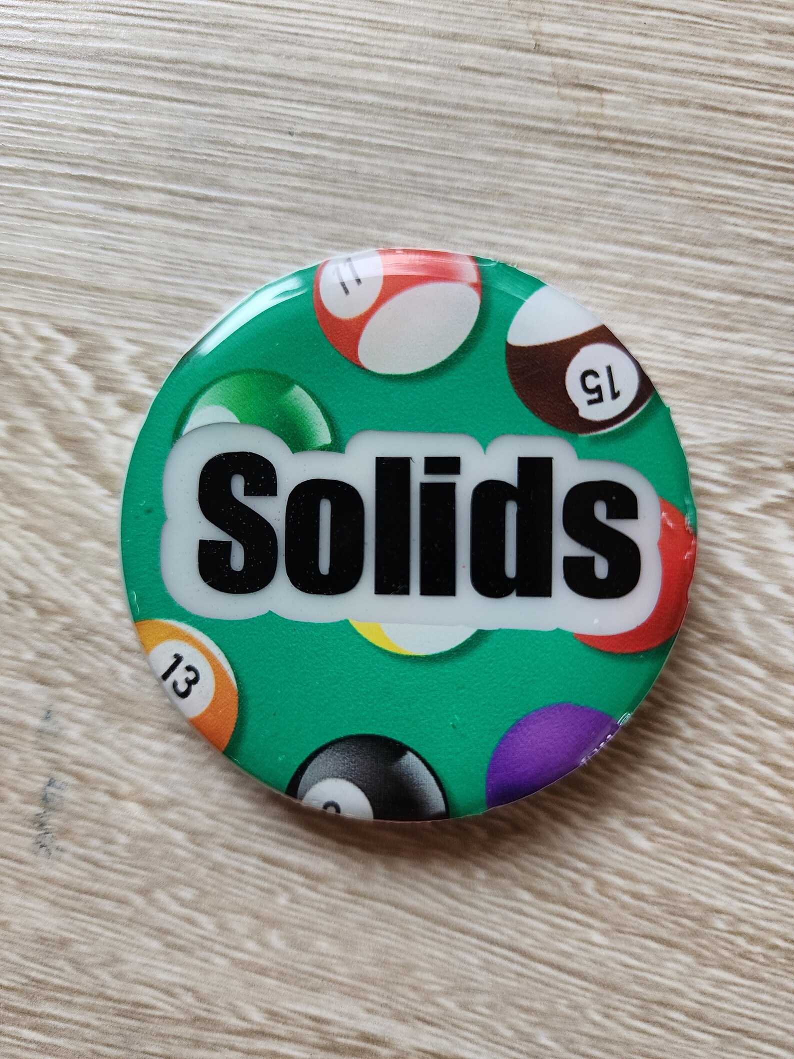 Pool / Billiards Pocket Marker, 2 Inch Solids or Stripes Reminder ...