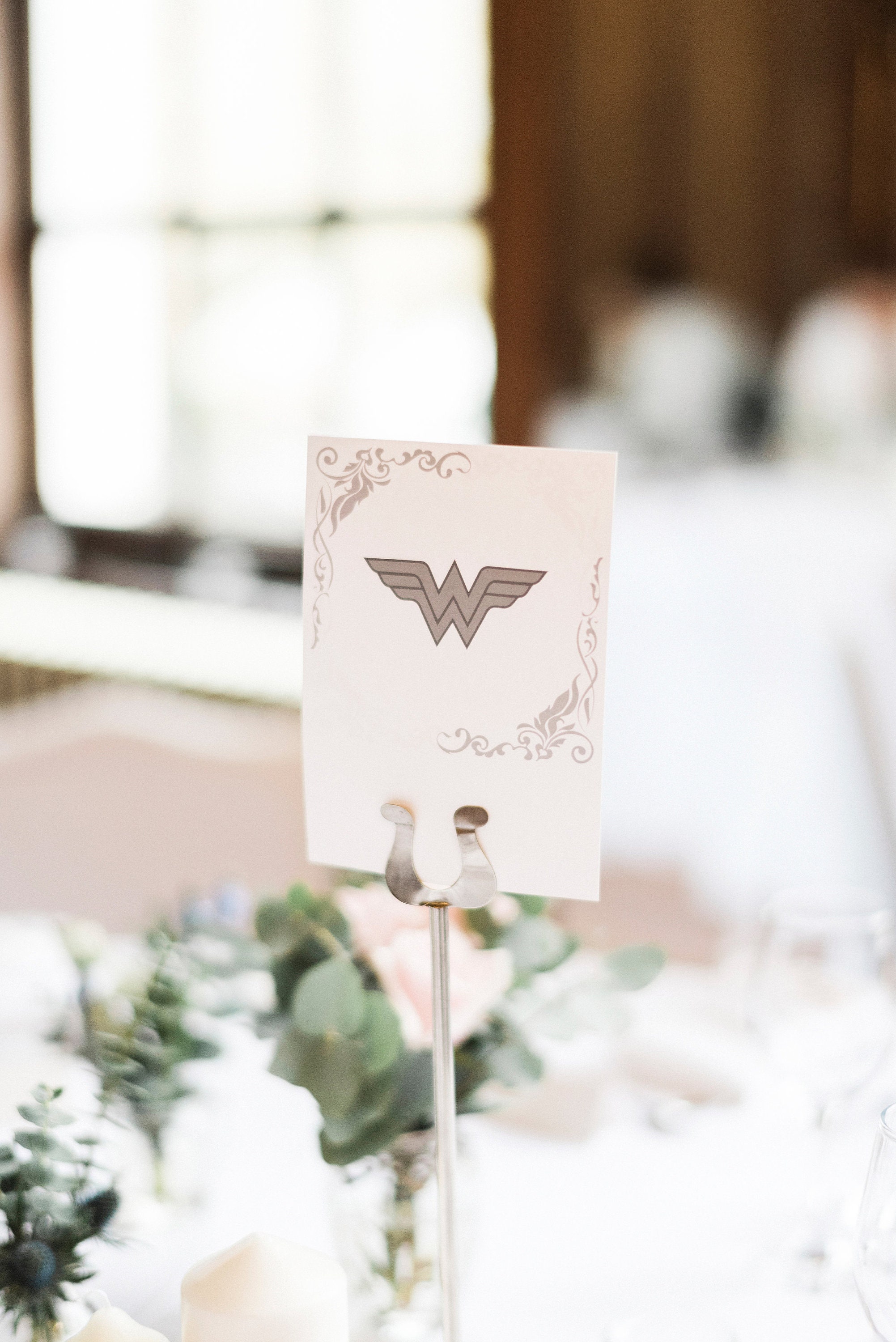 Grey Superhero Logo Table Numbers/names - Etsy
