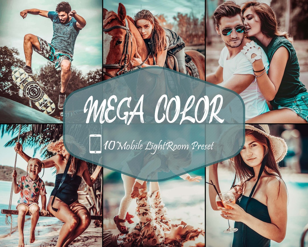 10 Mobile Lightroom Presets, Mega Color Preset, Cinematic Filter ...