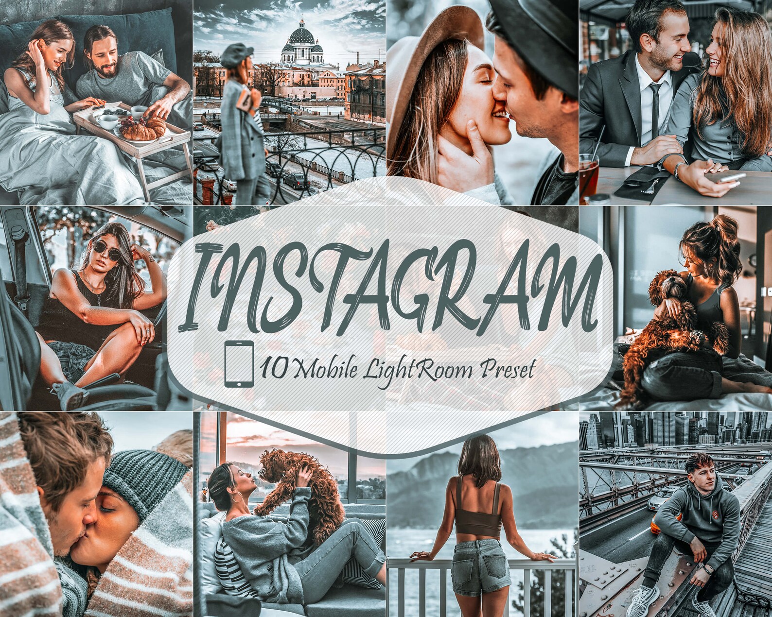 10 Mobile Lightroom Presets Instagram Mobile Preset Insta Etsy Uk