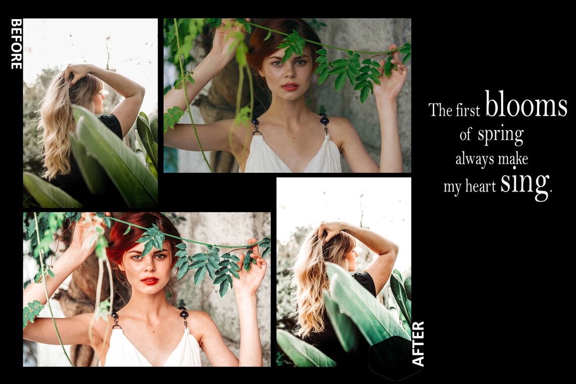 10 Hello Spring Photoshop Actions and ACR Presets Green - Etsy