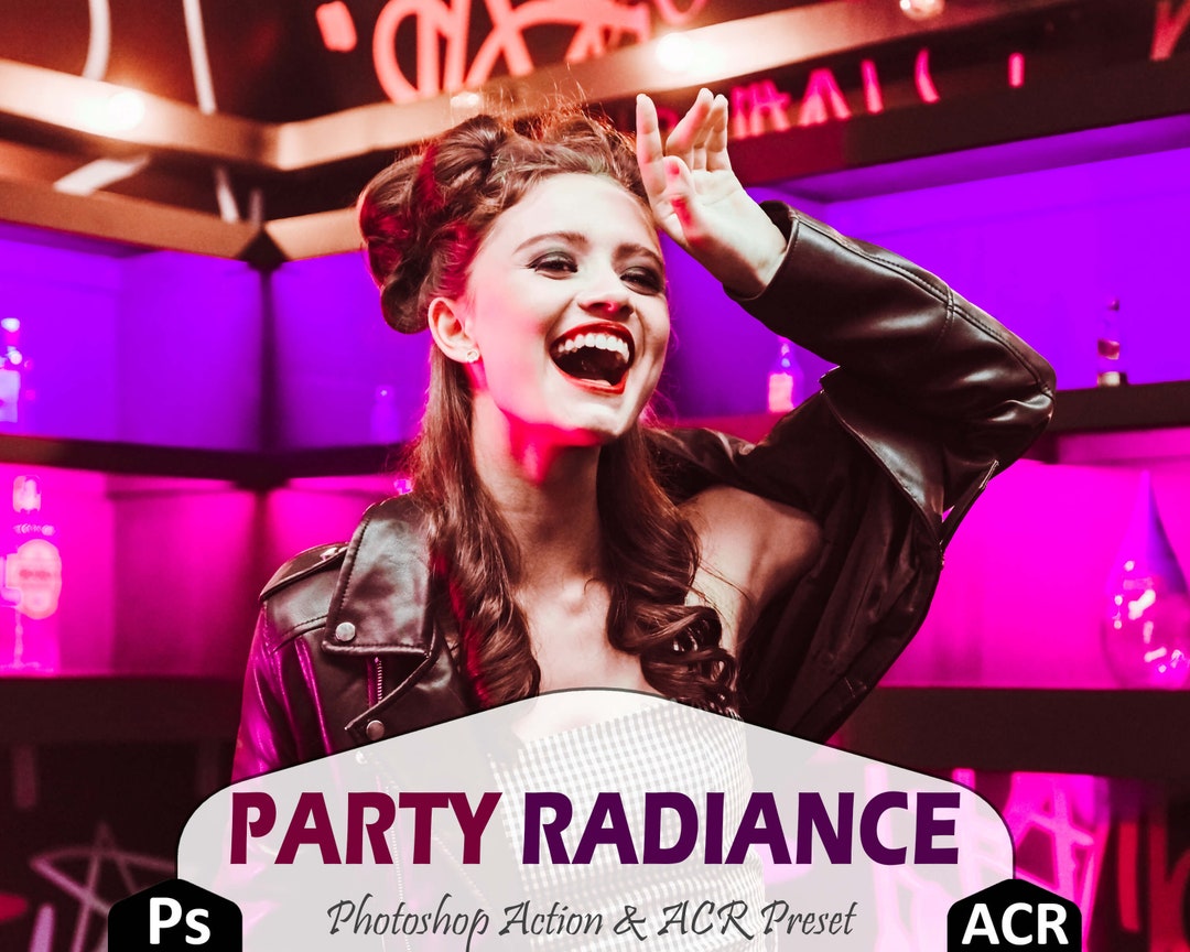Party Radiance Photoshop Actions and ACR Presets, Nightclub Instagram ...