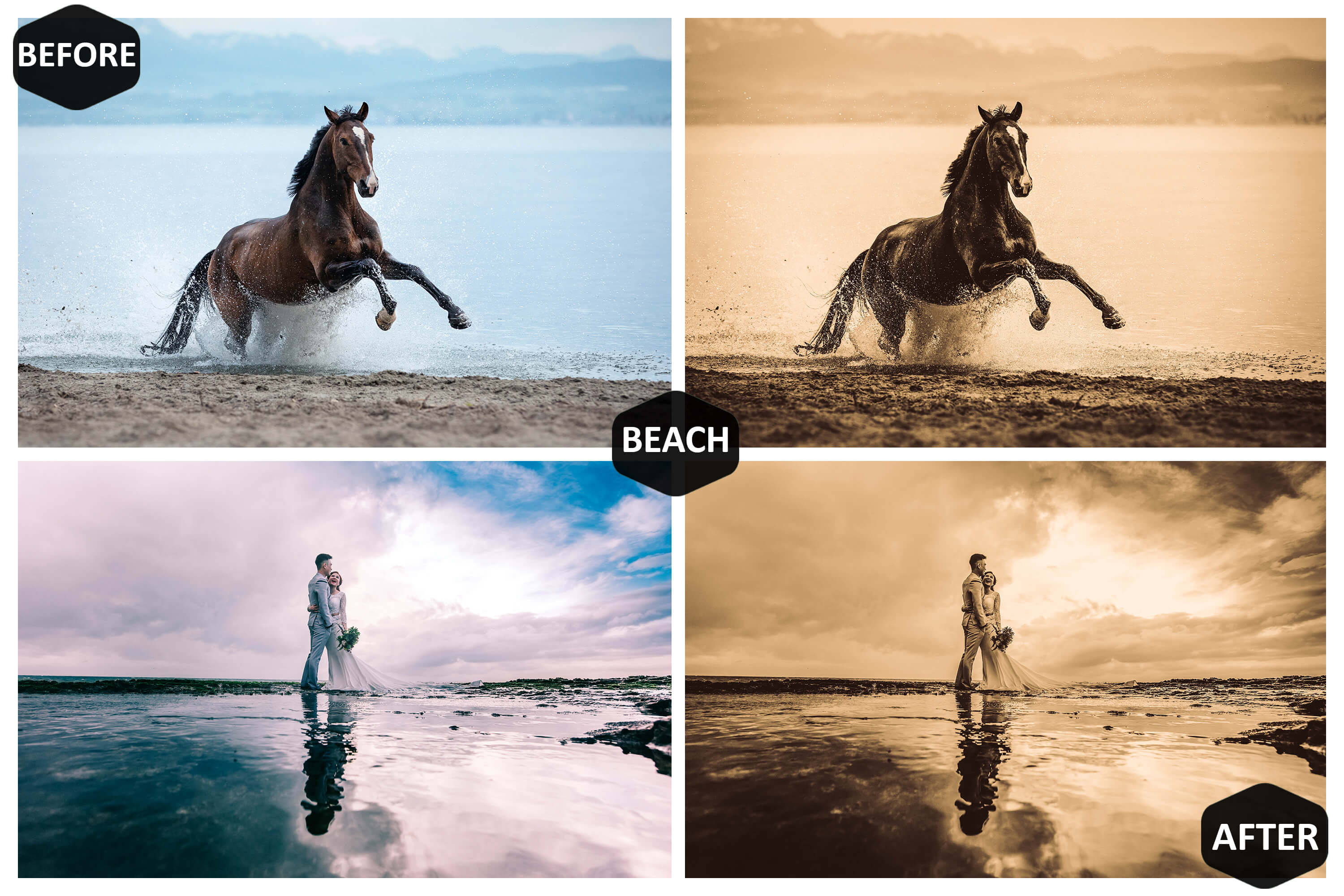 10 Sepia Effect Photoshop Actions And ACR Presets Vintage Ps | Etsy