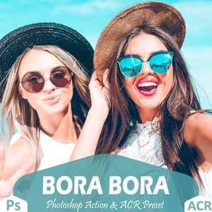 12 Bora Bora Photoshop Actions and ACR Presets, Beach Bright Ps Action, Summer Bikini, Blogger ...