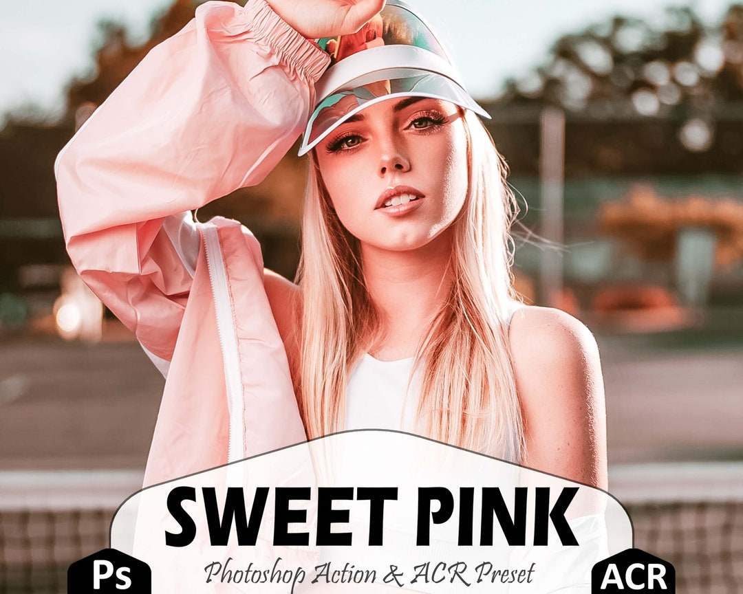 Sweet Pink Photoshop Actions and ACR Presets, Bright Modern Ps Preset ...