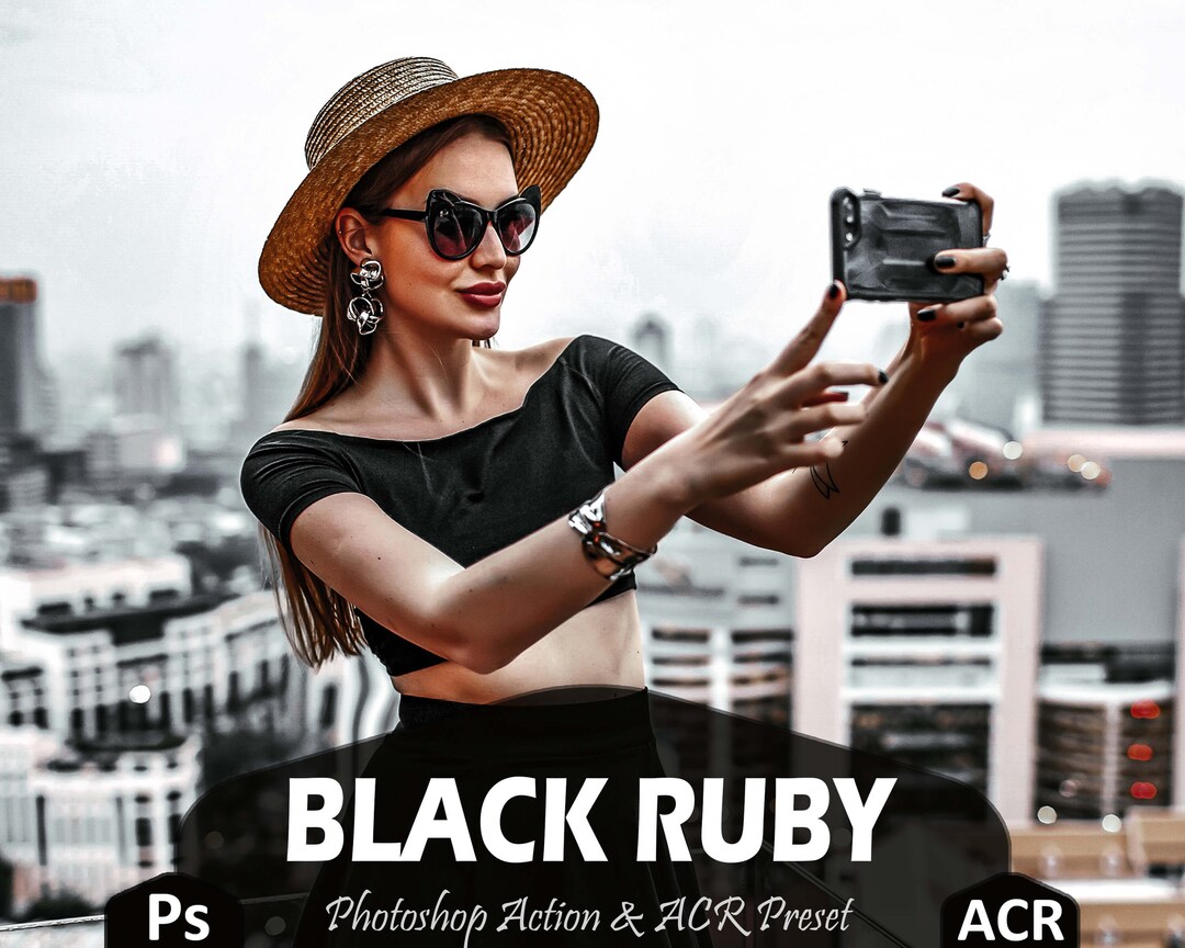 10 Black Ruby Photoshop Actions and ACR Presets, Luxury Dark Ps Action ...
