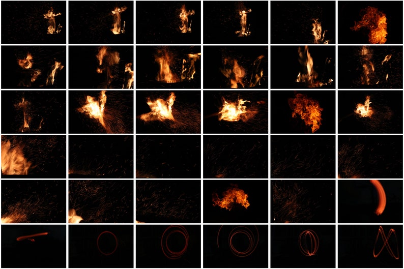 110 Fire and Spark Overlays Flame Photoshop Overlay | Etsy