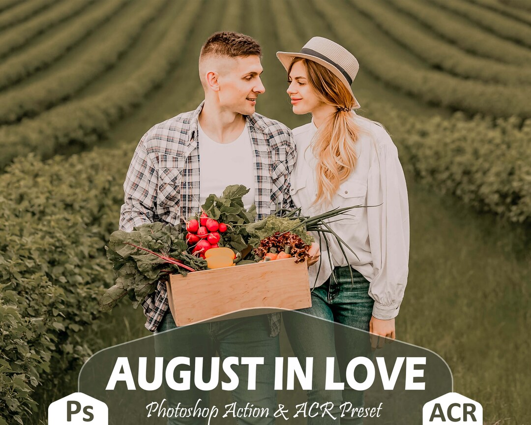 10 August in Love Photoshop Actions and ACR Presets, Warm Clean Bright ...