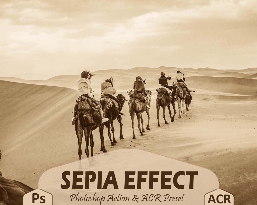 10 Sepia Effect Photoshop Actions and ACR Presets, Vintage Ps Action ...