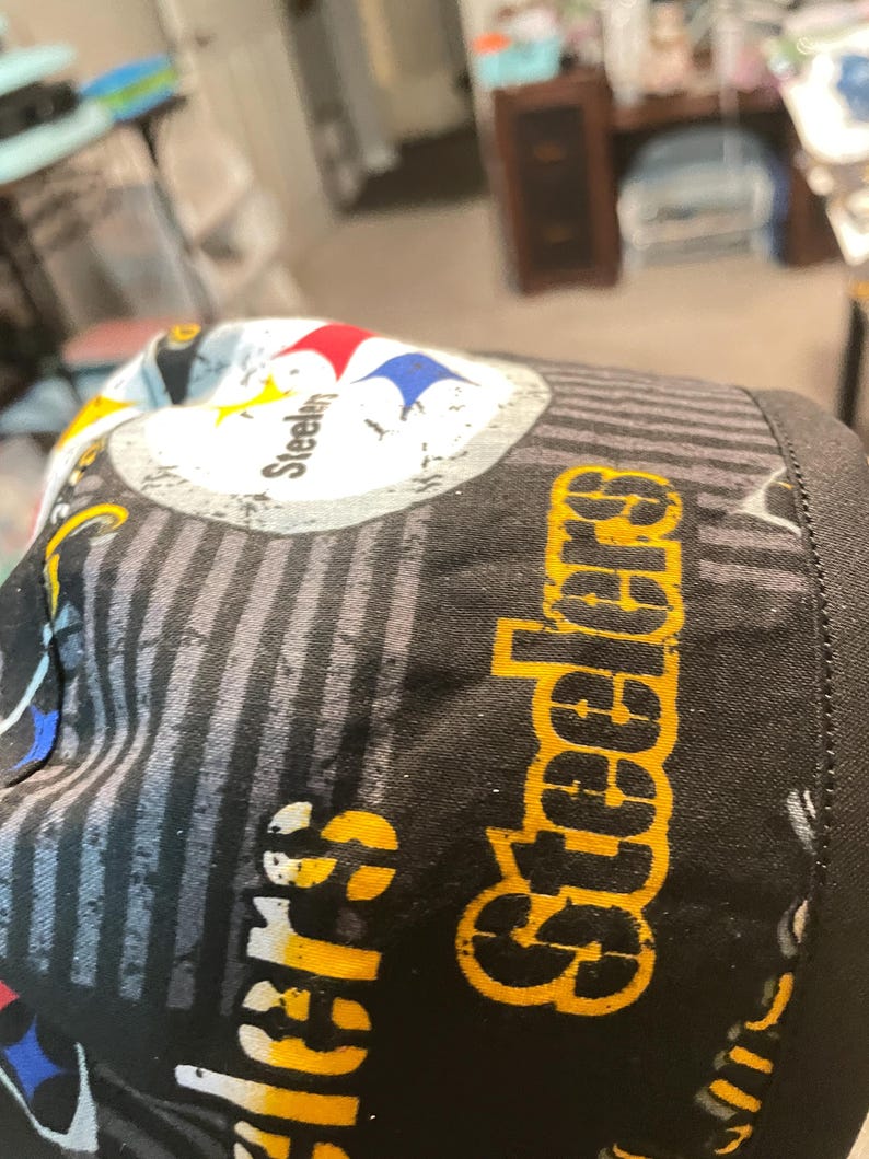 Steelers Tie Back Scrub Hat - Etsy