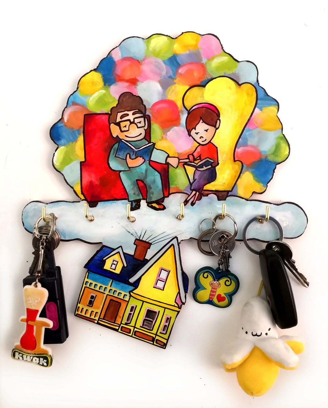 Carl & Ellie Key Holder - Etsy