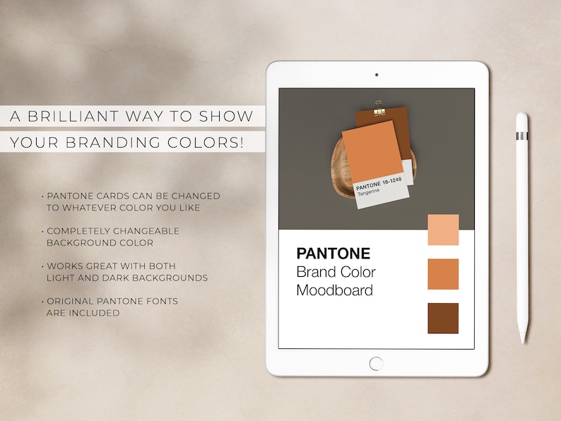 Pantone Color Cards Modern & Stylish Branding Colors Mockup digital ...