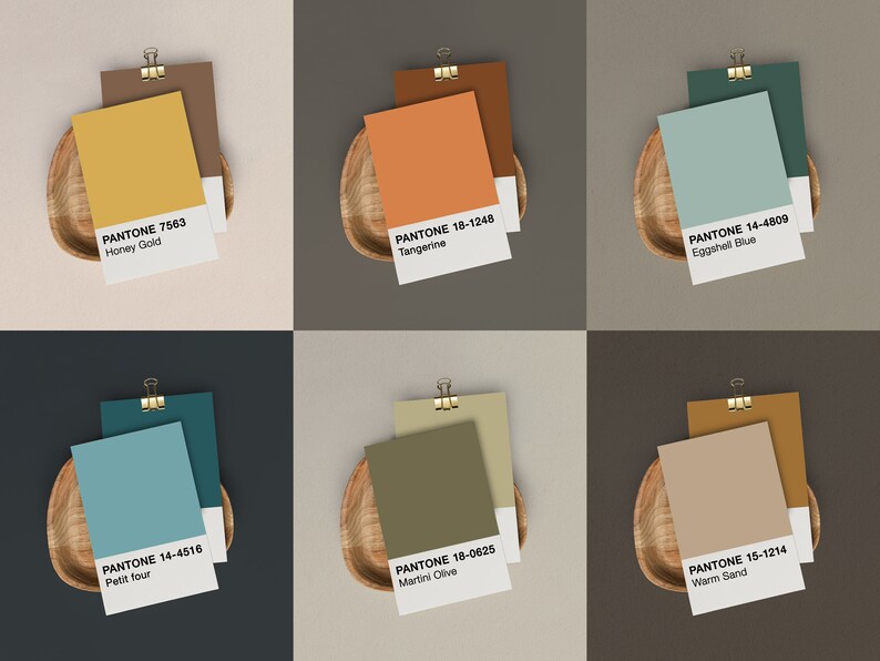 Pantone Color Cards Modern & Stylish Branding Colors Mockup digital ...