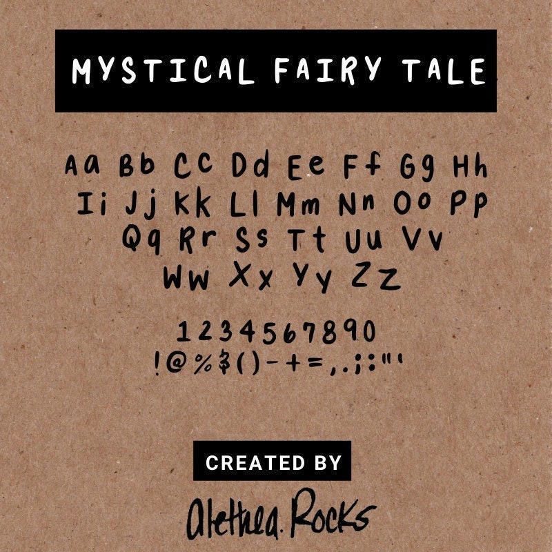 Mystical Fairy Tale Font - Etsy