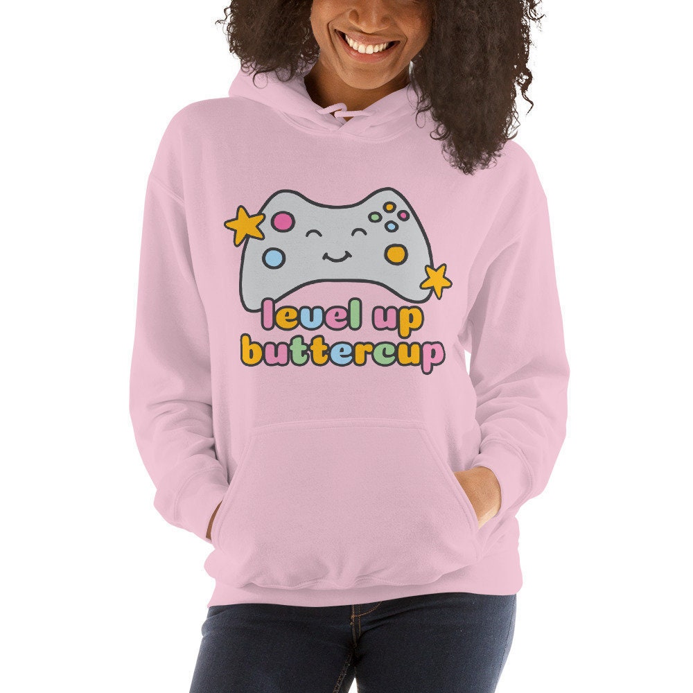 Cute Kawaii Girl Gamer Level up Buttercup Kawaii Hoodie | Kawaii ...