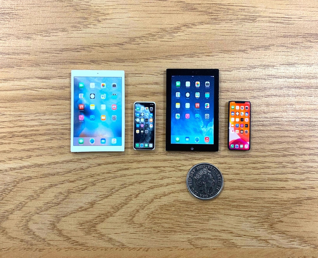 Doll House Miniature iPhone & iPad 1/12 Scale 1/6 Scale - Etsy Australia