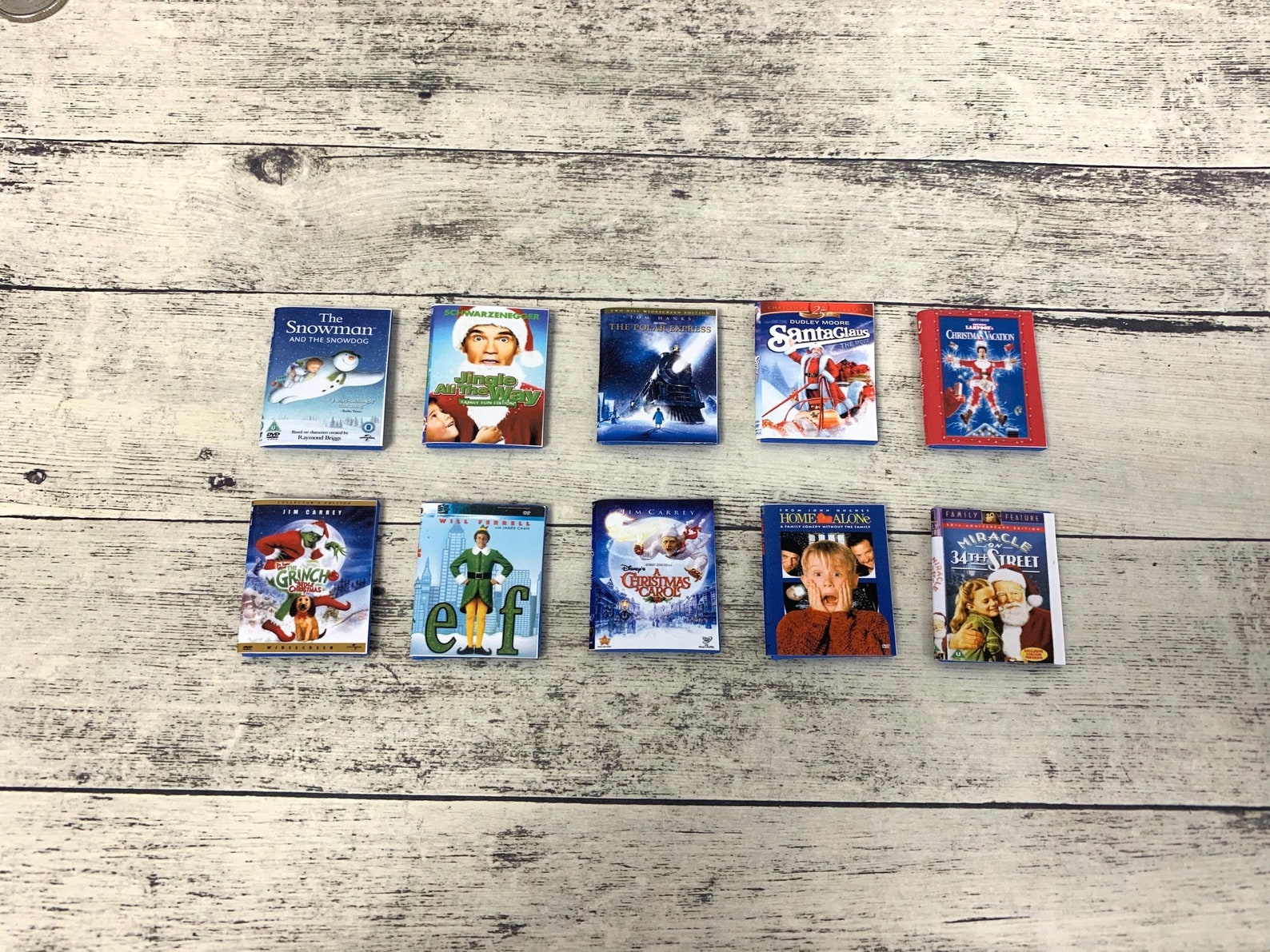 Miniature Christmas TV & DVD Set Doll House Furniture - Etsy UK