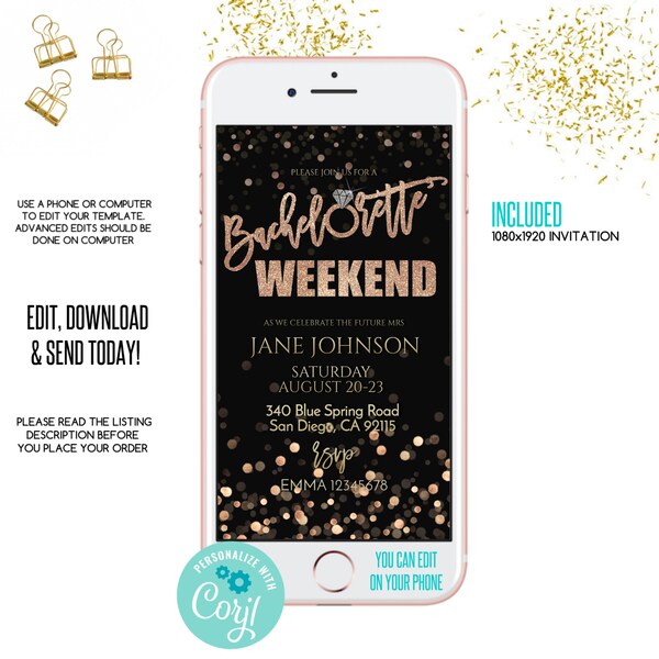 Bachelorette Party Save the Date Digital - Etsy