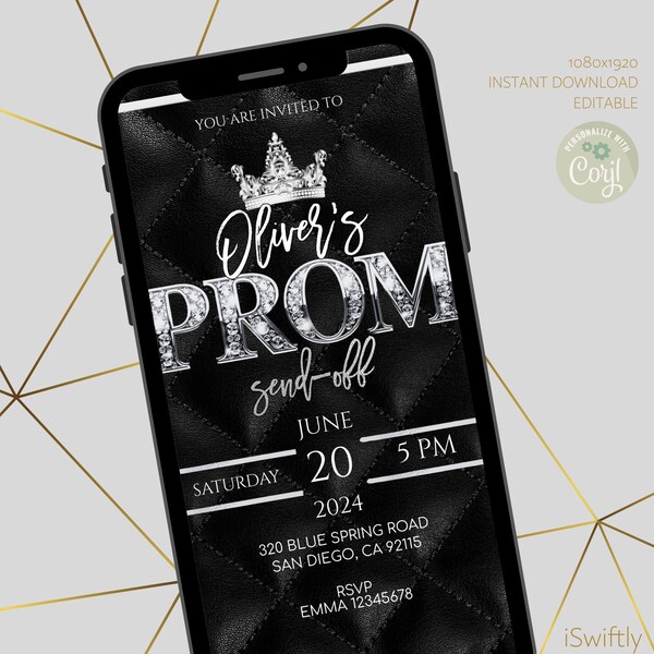 Glitter Invitation - Etsy