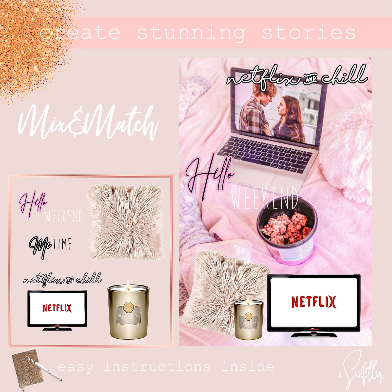 160 Sticker Bundle Instagram Story Sticker Pack Insta Story | Etsy