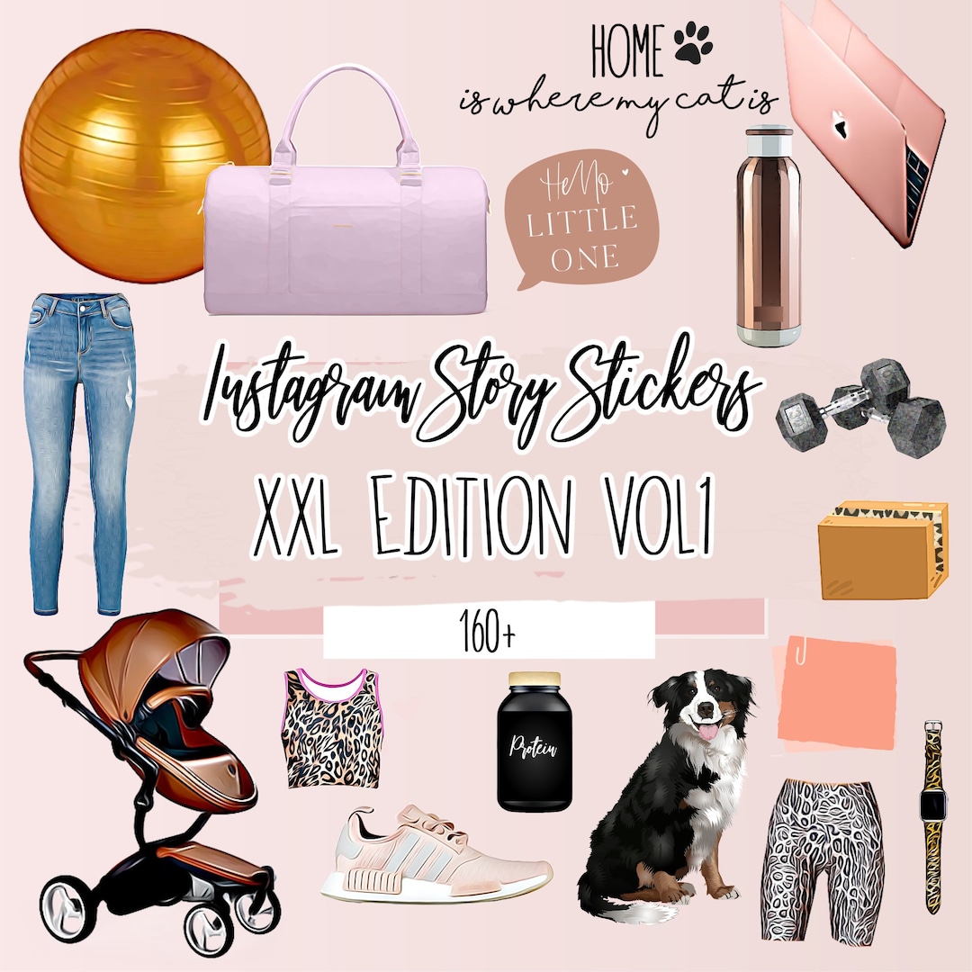 160 Sticker Bundle Instagram Story Sticker Pack Insta Story - Etsy