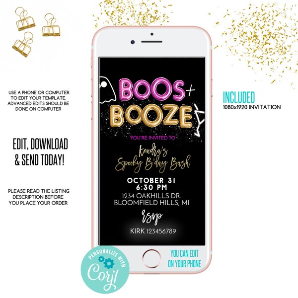 Boos and Booze Party - Etsy