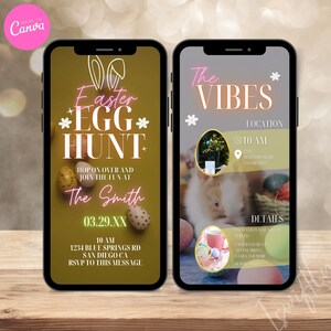 Editable Digital Easter Egg Hunt Animated Video Invitation,easter Video ...