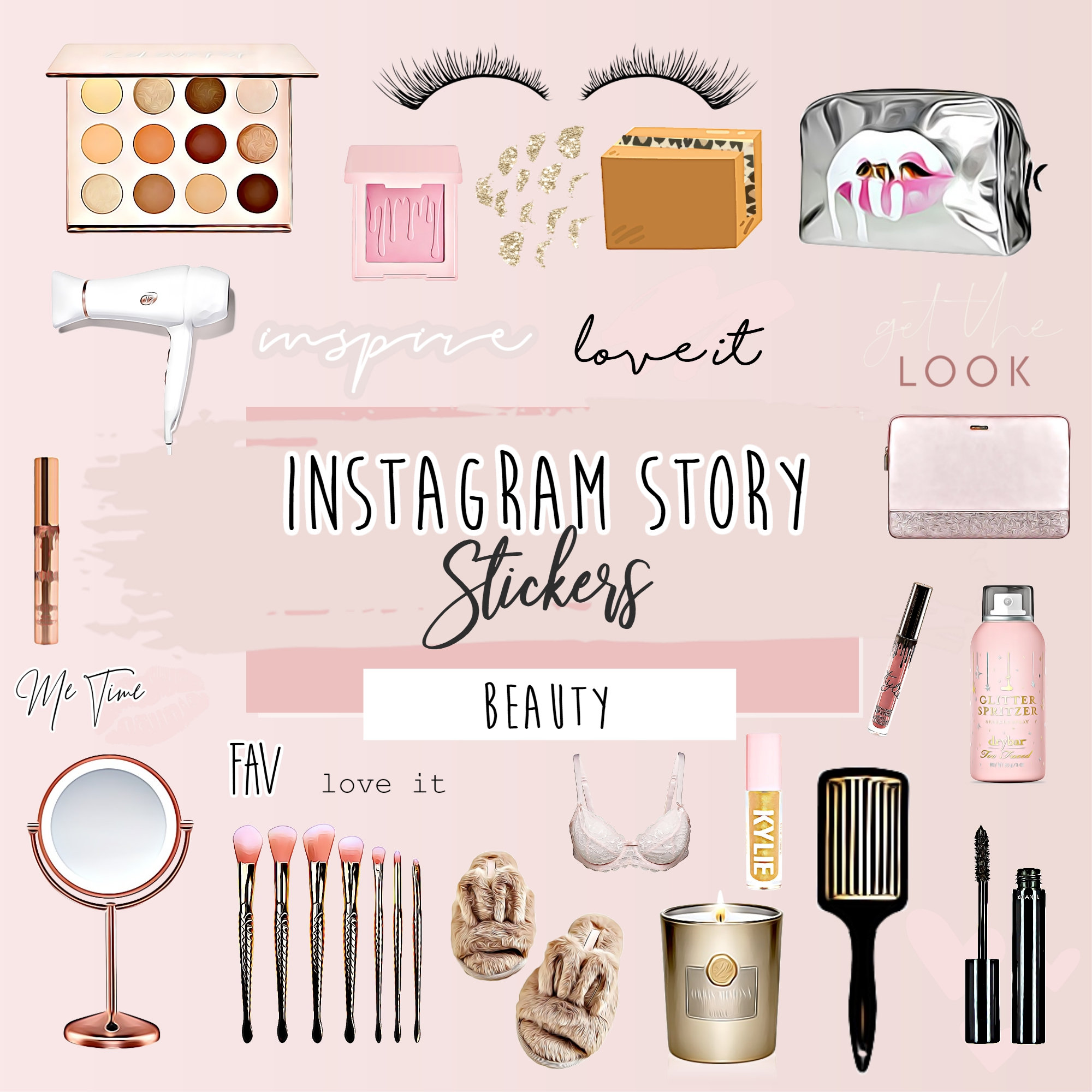 100 Beauty Instagram Story Sticker Pack Insta Story - Etsy