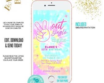 10th Birthday Invitation - Etsy