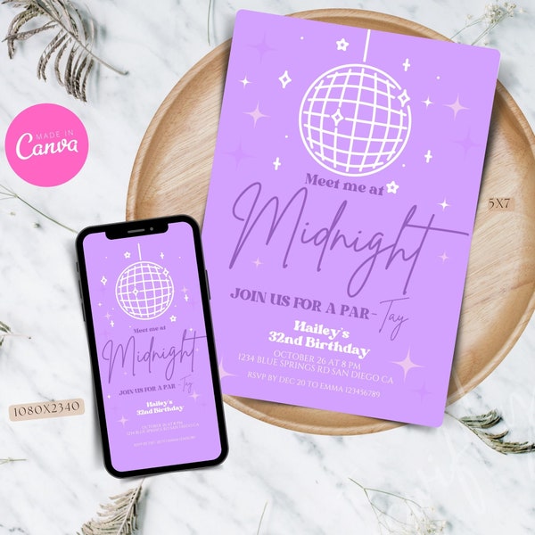 Meet Me at Midnight Invitation - Etsy