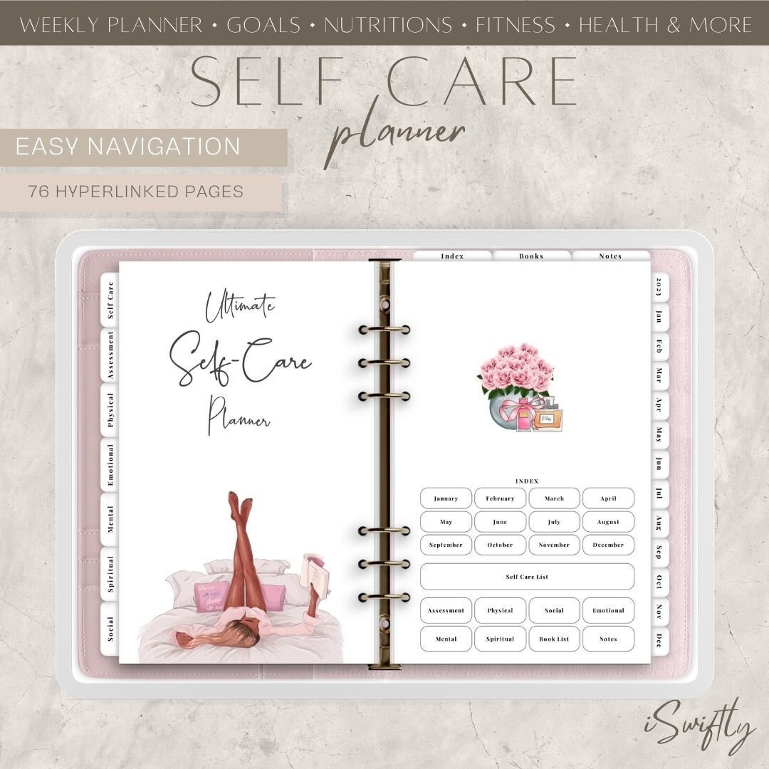 That Girl Self-care Plannerself Care Digital Plannerself - Etsy