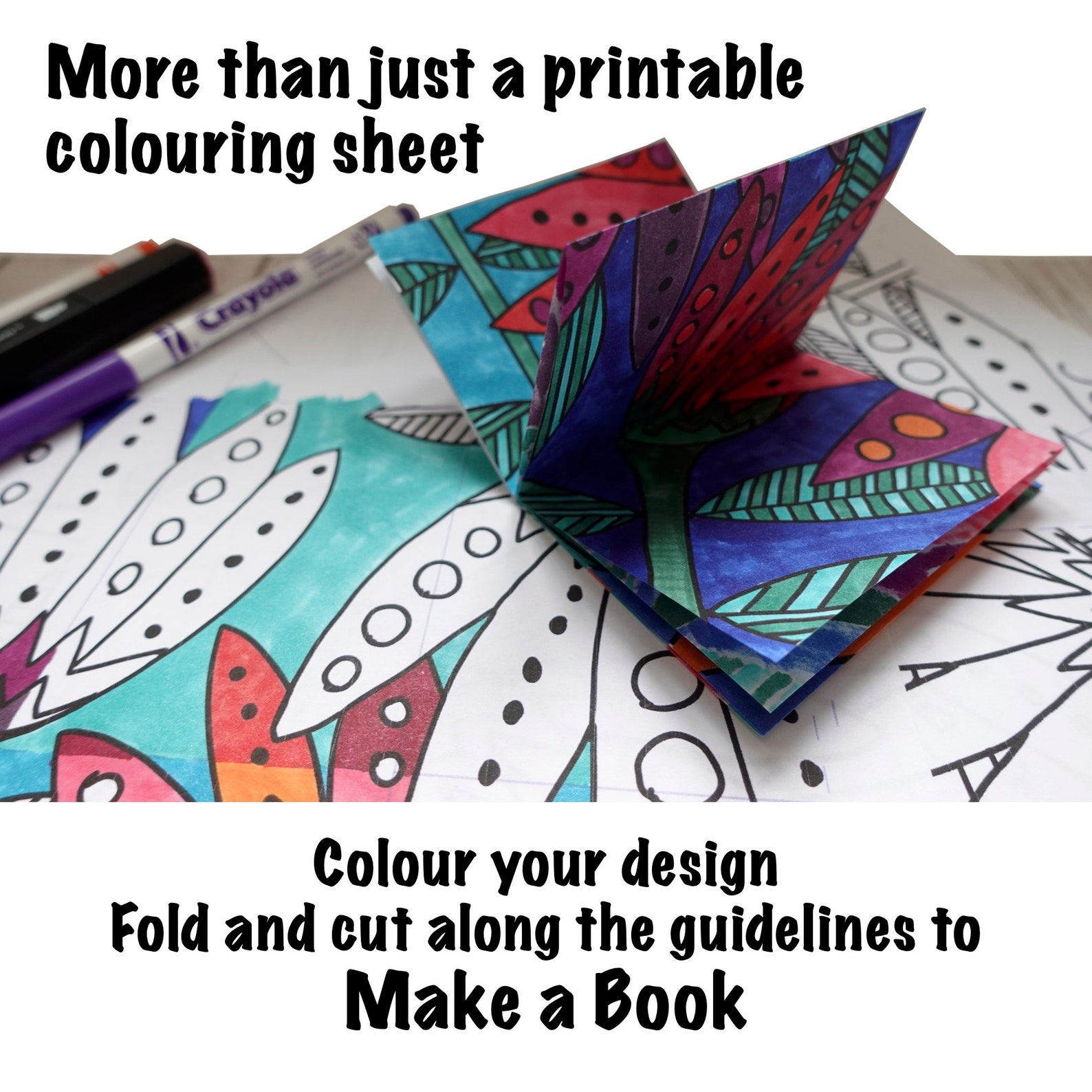 Colour and Make a Mini Book Bumper Pack 10 Designs - Etsy UK