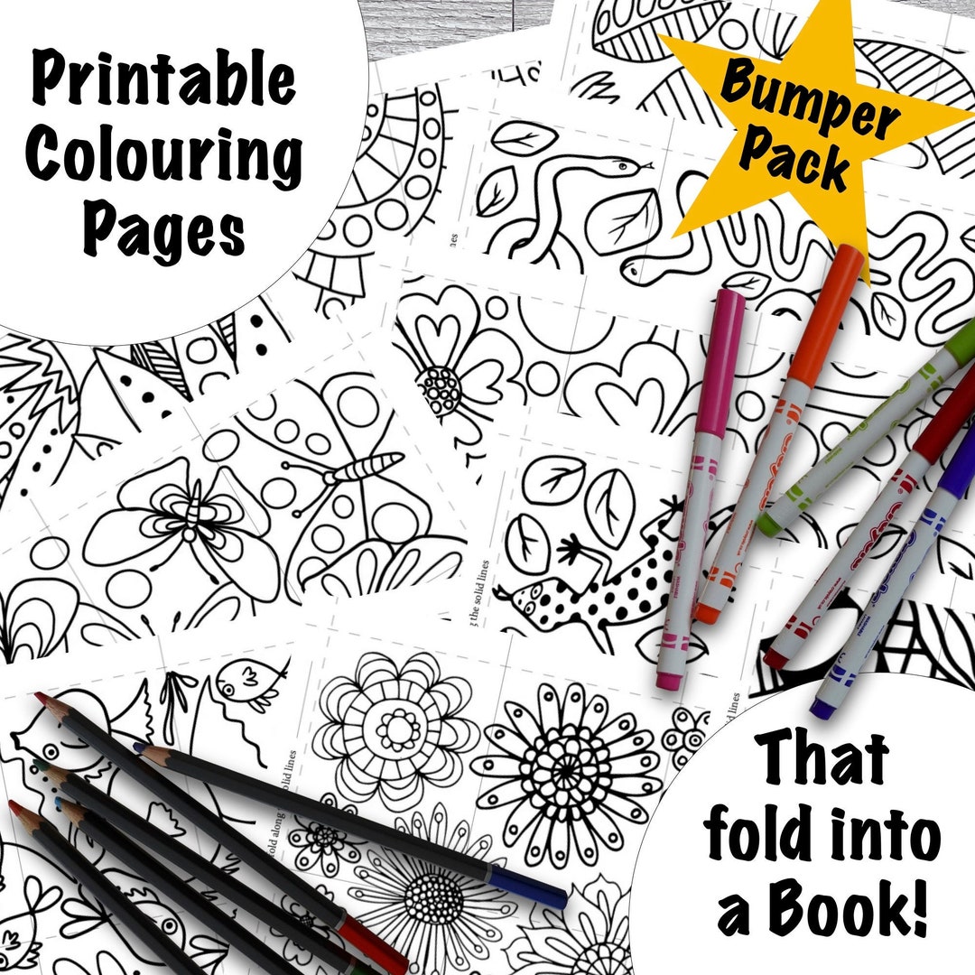 Colour and Make a Mini Book Bumper Pack 10 Designs - Etsy UK