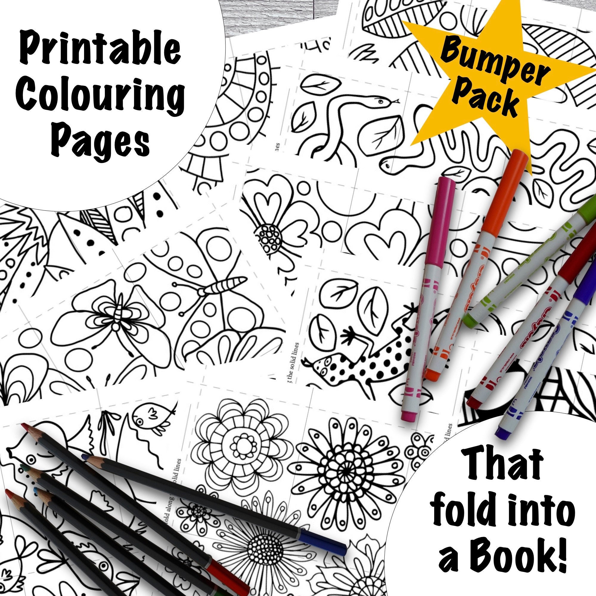 Colour and Make a Mini Book Bumper Pack 10 Designs - Etsy UK