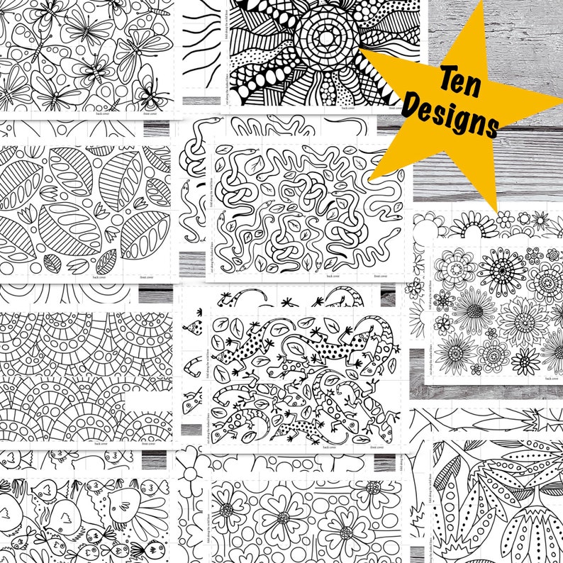 Colour and Make a Mini Book Bumper Pack 10 Designs - Etsy UK