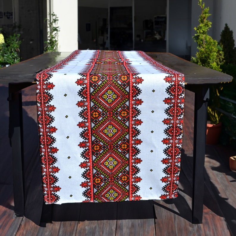 Ukrainian Table Runner Handmade Embroidery Print - Etsy