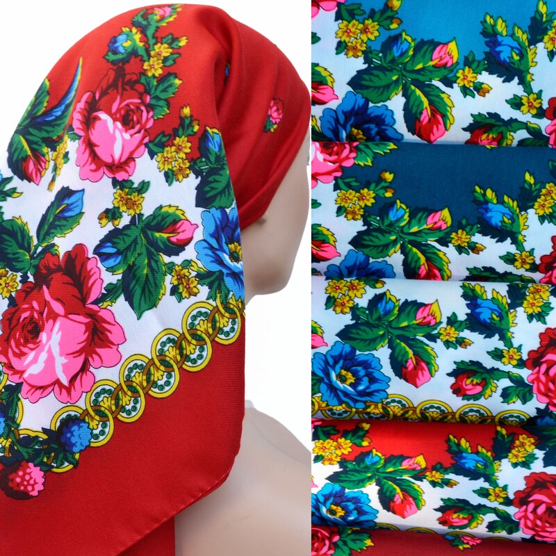 Red Head Scarf - Etsy