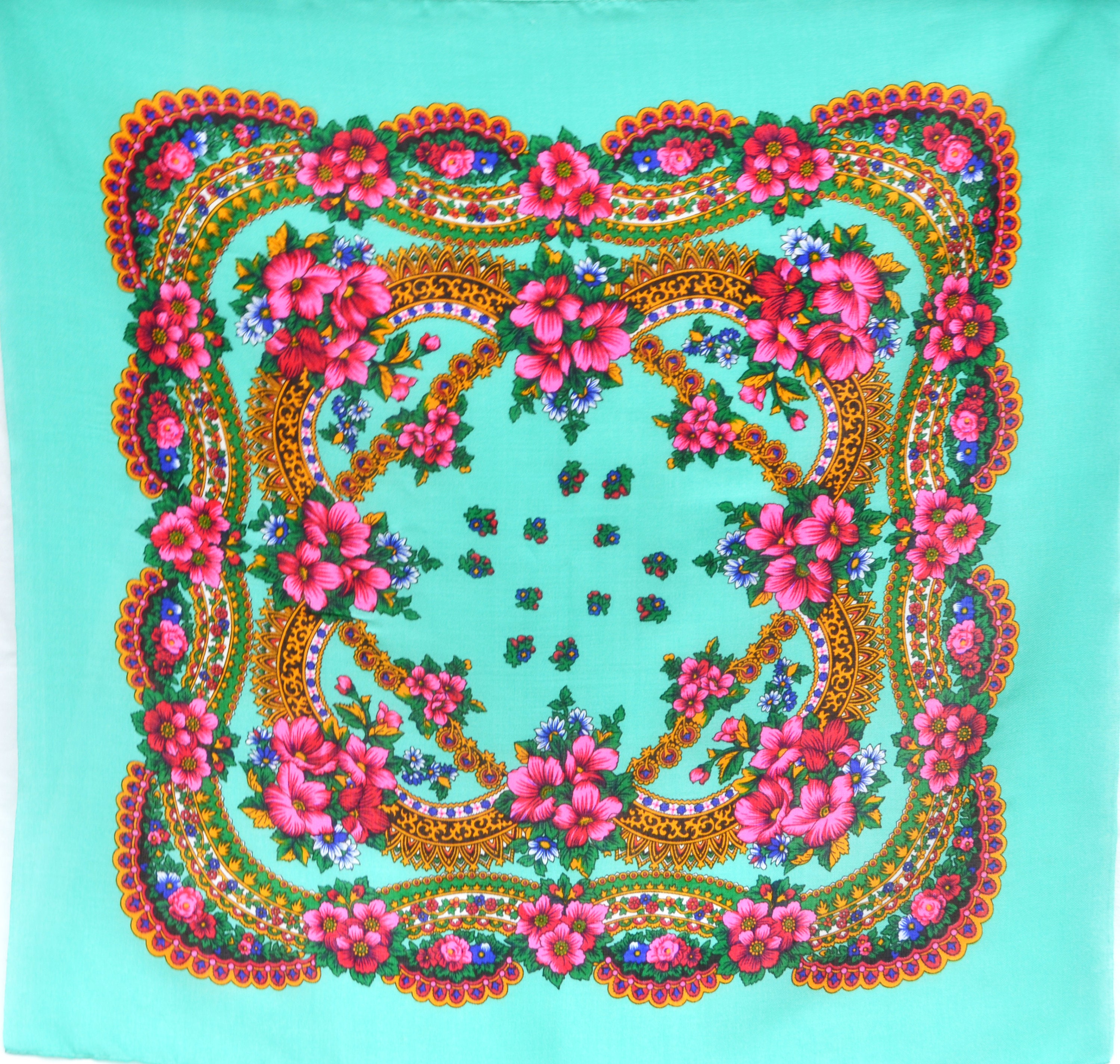 Ukrainian Floral Scarves Babushka Head Scarf Slavic Scarf - Etsy