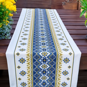 Ukrainian Table Runner Handmade Embroidery Print Slavic Table Cloth - Etsy