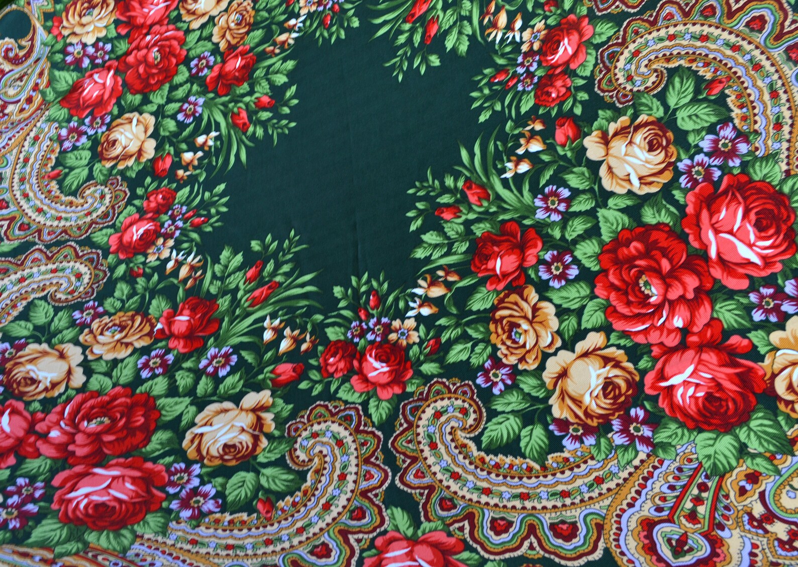 Dark Green Piano Scarf Fringe Chale Ukrainian Shawl - Etsy