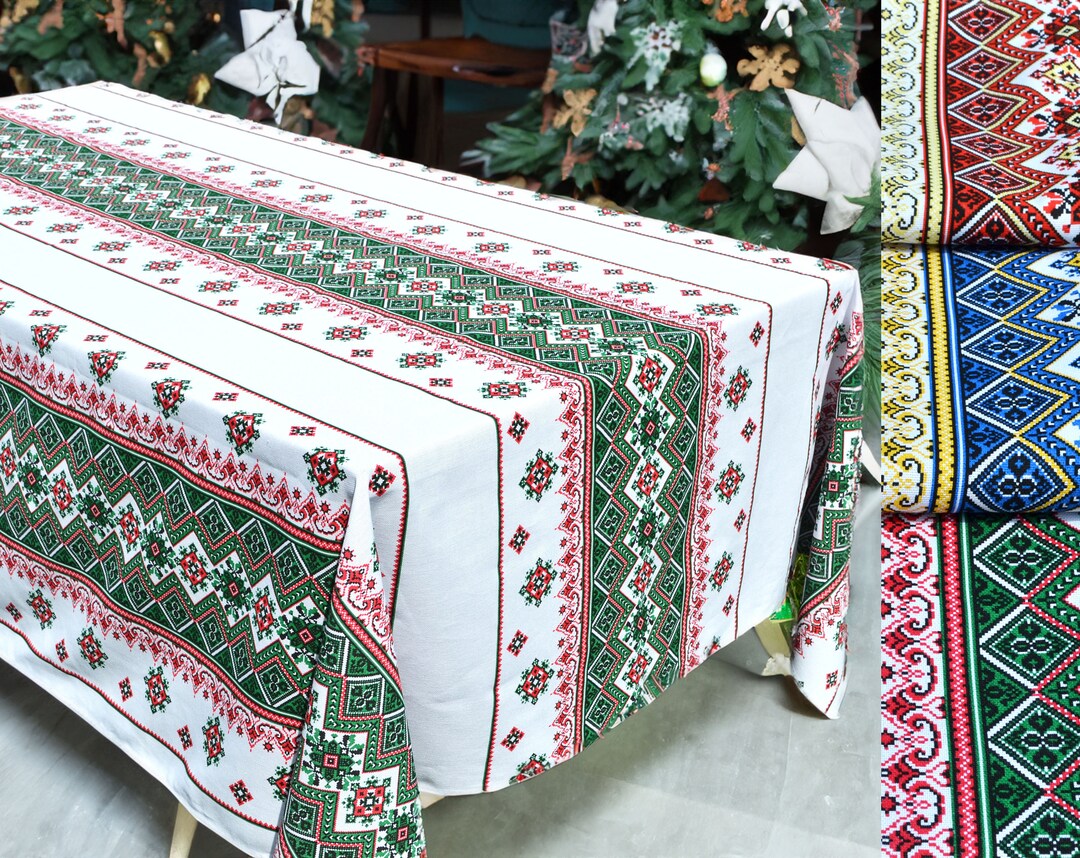 Ukrainian Linen Tablecloth Christmas Table Covering Made in Ukraine - Etsy
