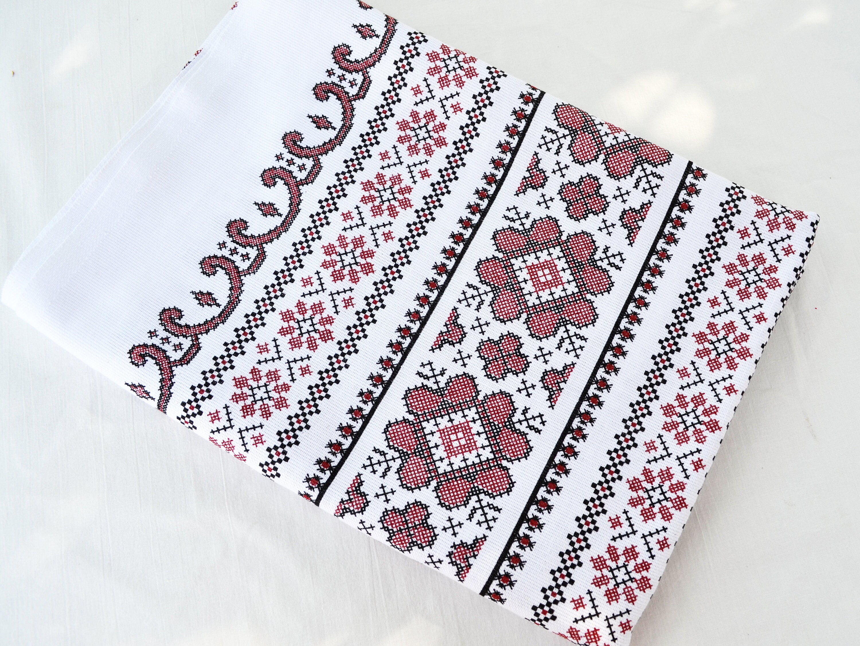 Linen Tablecloth Ukrainian Traditional Embroidery Print - Etsy