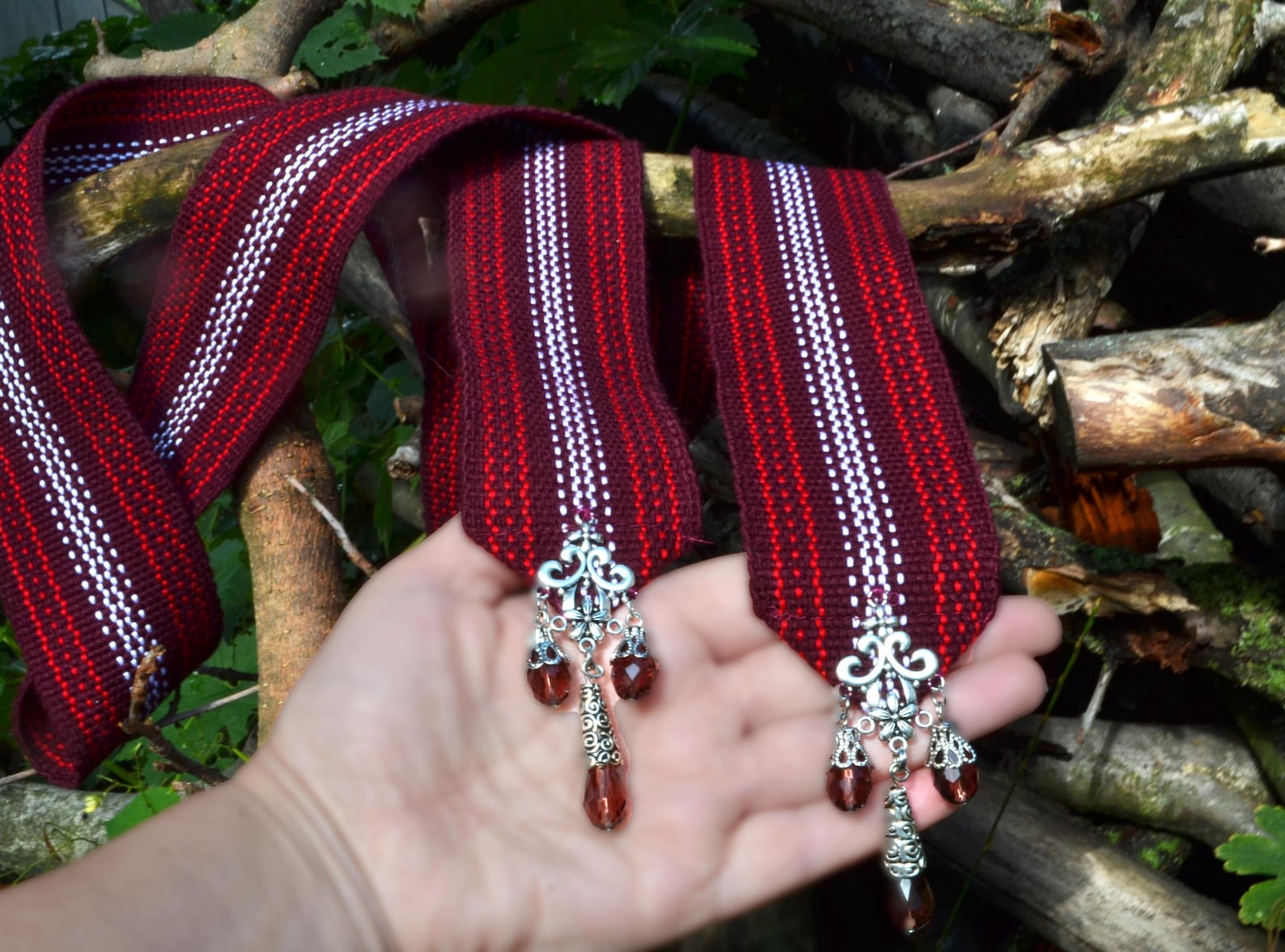 Handwoven Wool Witch Belt Pagan Sash, Gothic Costume - Etsy
