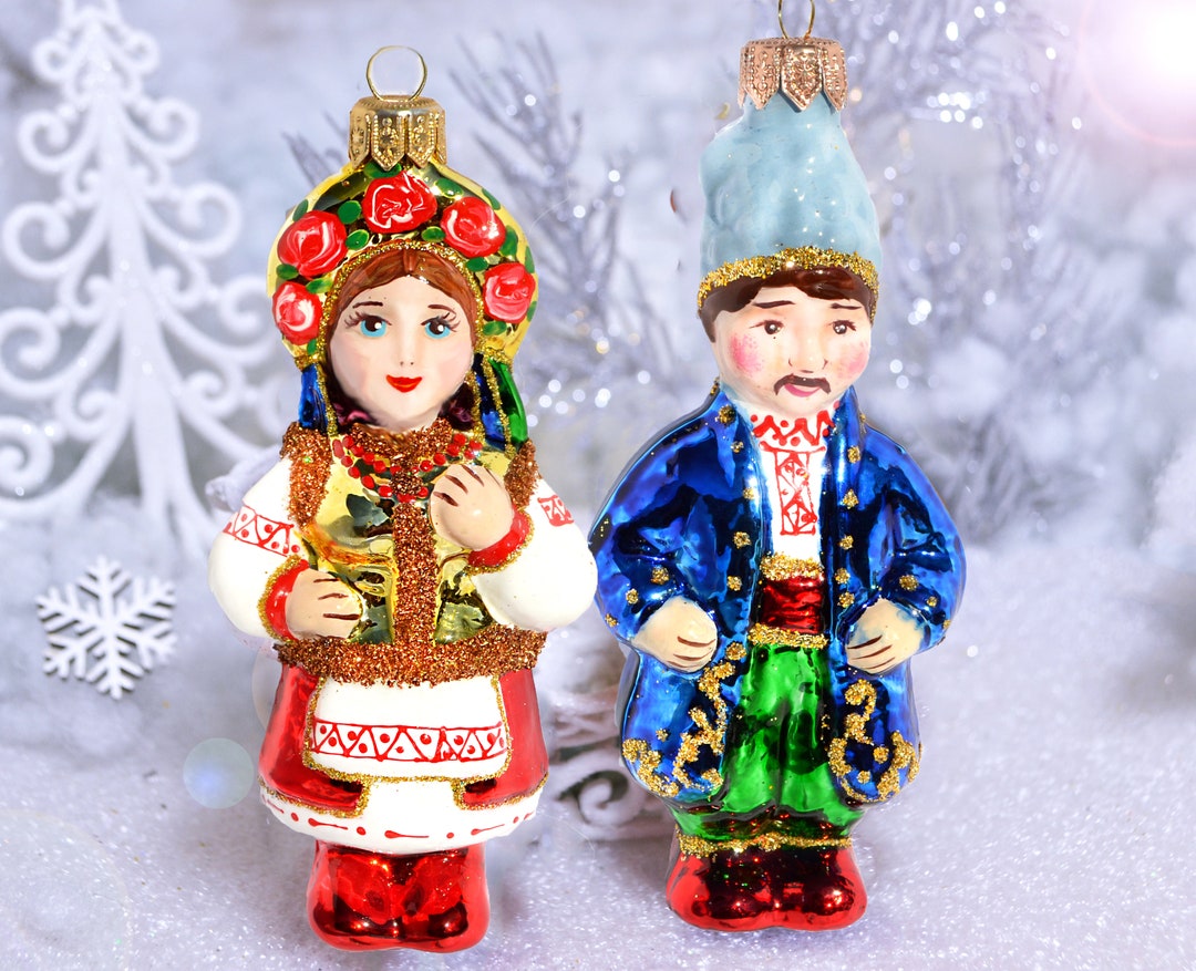 Ukrainian Christmas Ornament Cossack Glass Figurine Ukrainian Gifts - Etsy