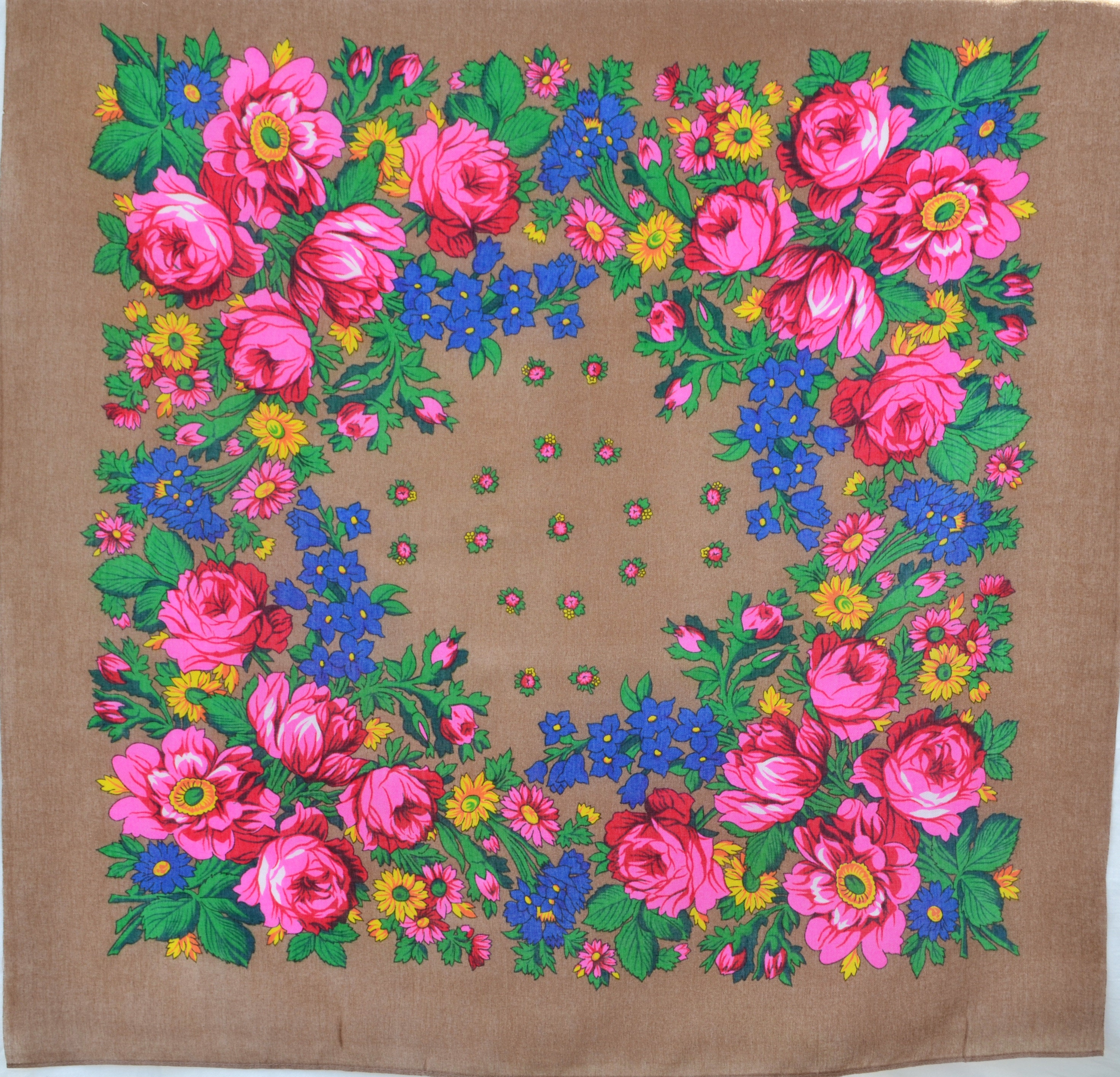 Black Head Scarf Ukranian Floral Scarf Babushka Scarf - Etsy