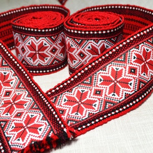 Ethnic Red Woven Belt, Ukrainian Hutsul Sash - Etsy
