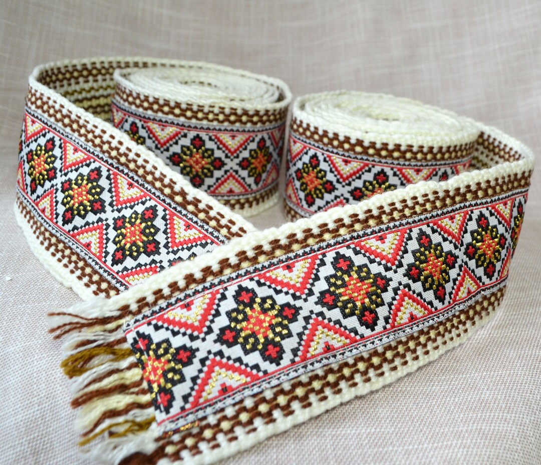 Traditional Ethnic Folk Sash Cossack Woven Belt Ukrainian Gifts Length ...