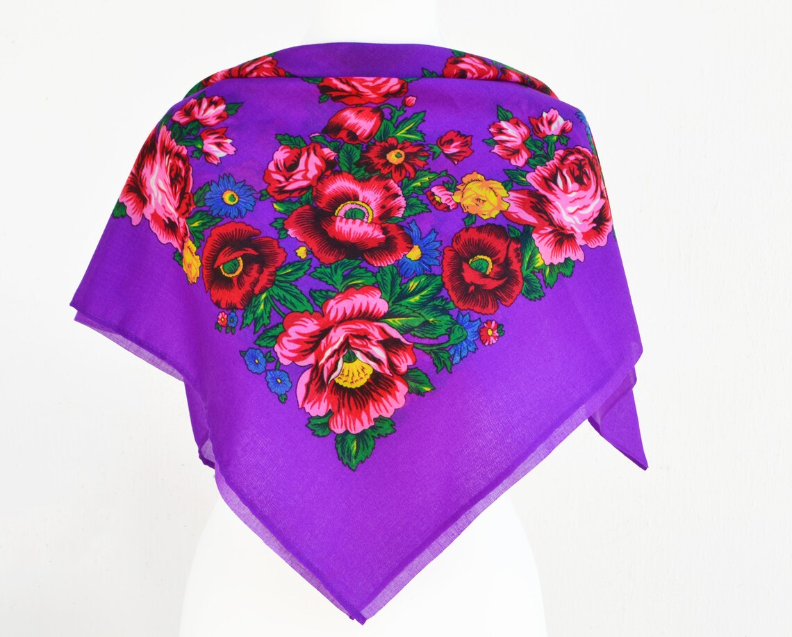 Ukranian scarves Babushka head scarf 2929 | Etsy
