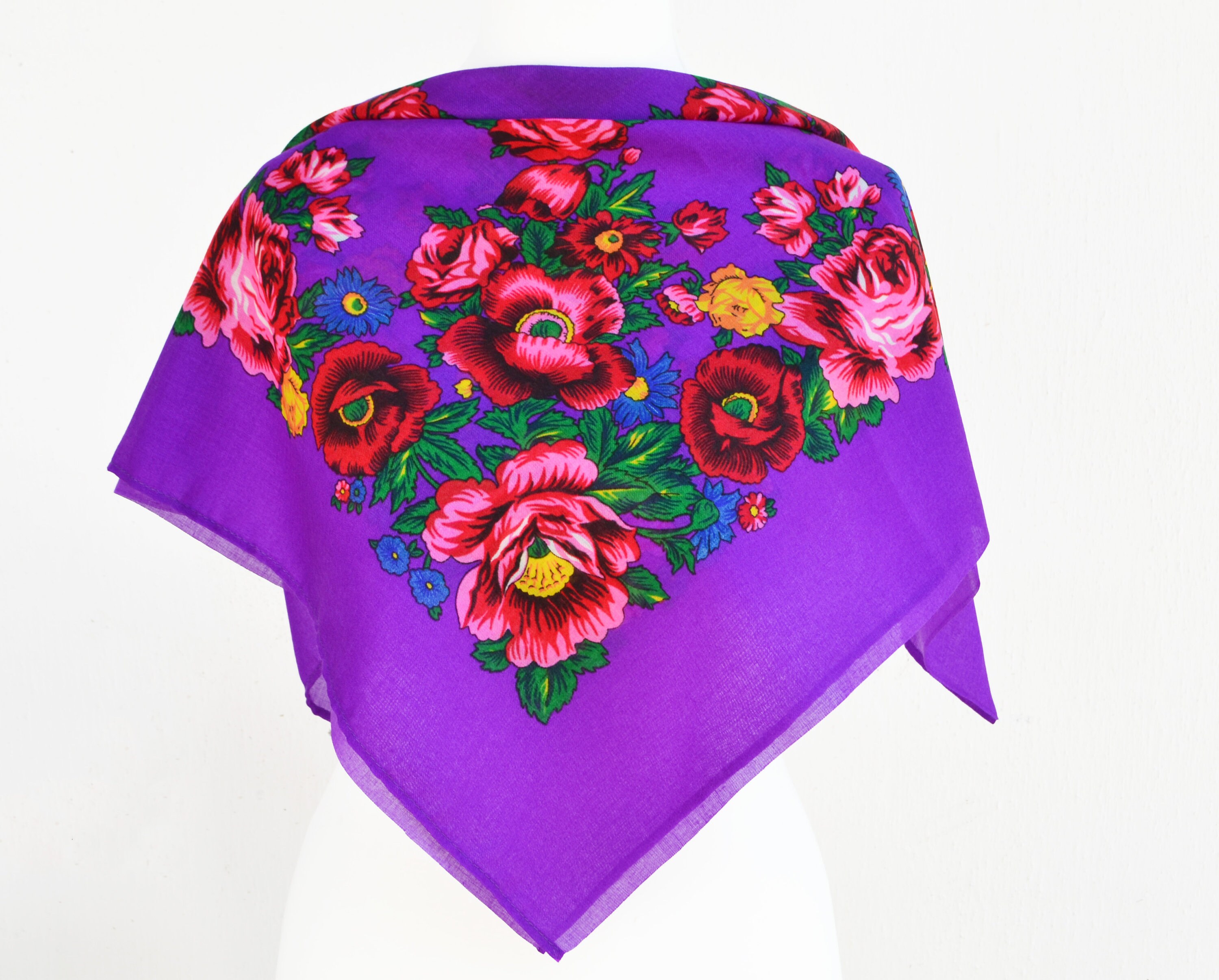 Ukranian scarves Babushka head scarf 2929 | Etsy